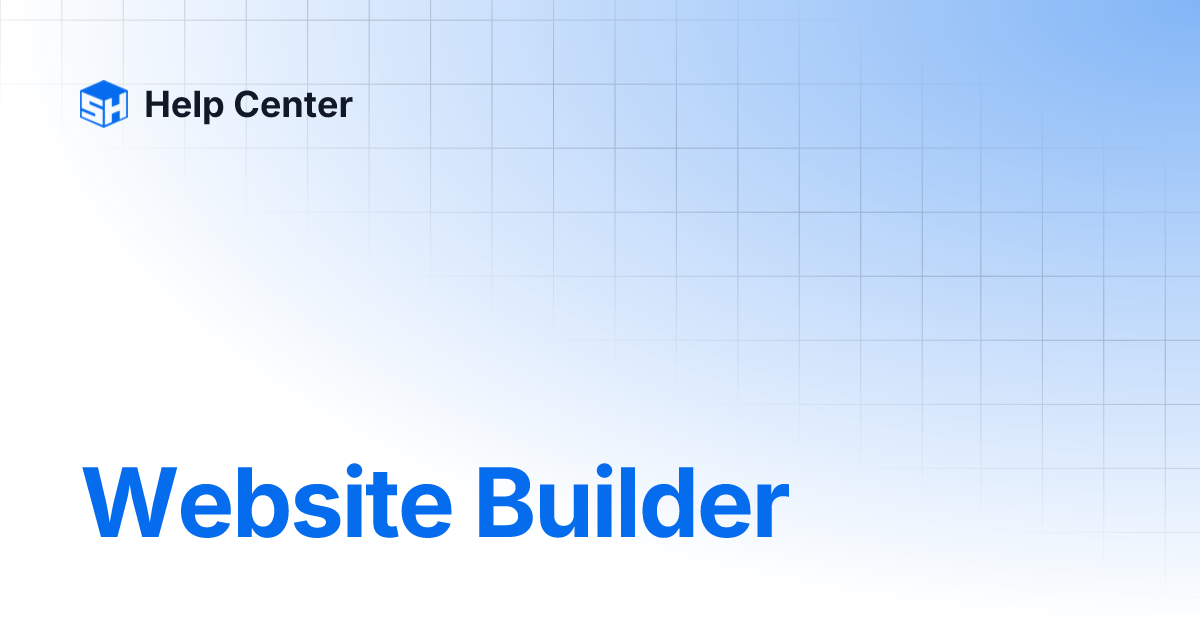 Website Builder | Help Center